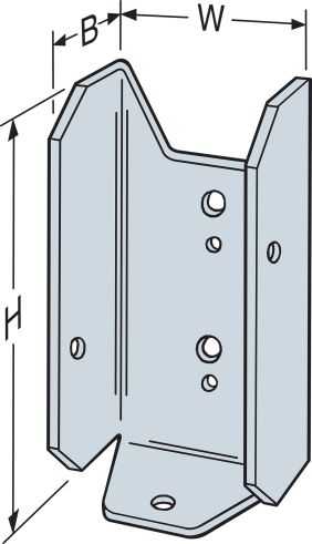 Simpson Strong-Tie FB24Z 2-Inch X 4-Inch 20-Gauge Fence Rail Bracket ...