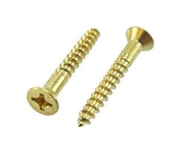 Timberline Fasteners 4520-3040 #8 X 2-Inch Phillips Flat Head Brass ...