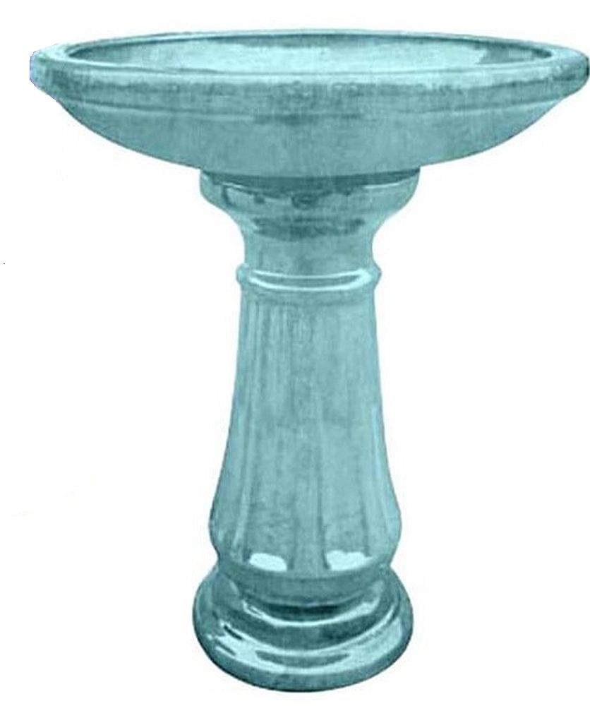 SOUTHERN PATIO® CRM-064428 23-Inch Green Miami Birdbath at Sutherlands