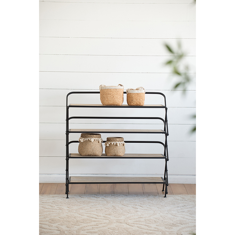 A&B Home 48367 Wood & Metal Accordion 4-Tier Shelf at Sutherlands