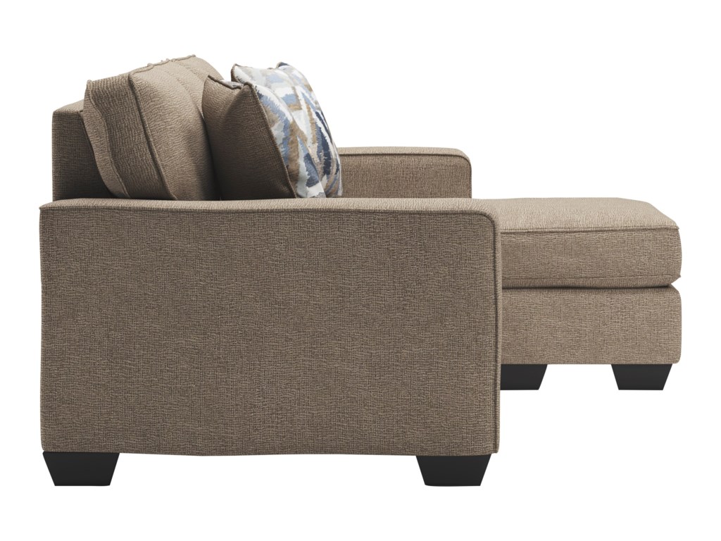 Signature Design By Ashley® 5510518 Greaves Driftwood Chaise Sofa With ...