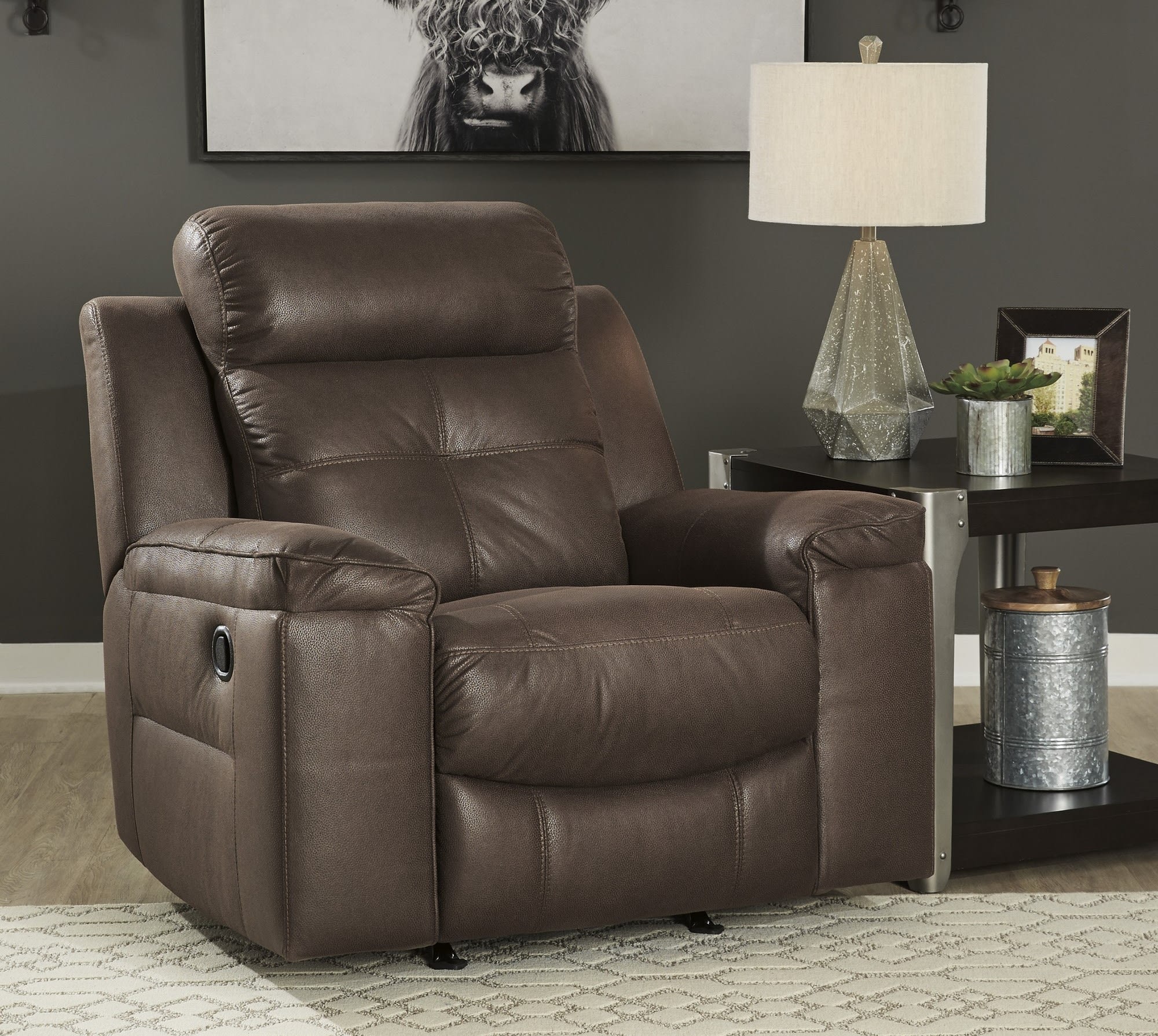 Signature Design By Ashley 8670425 Jesolo Coffee Rocker Recliner at ...