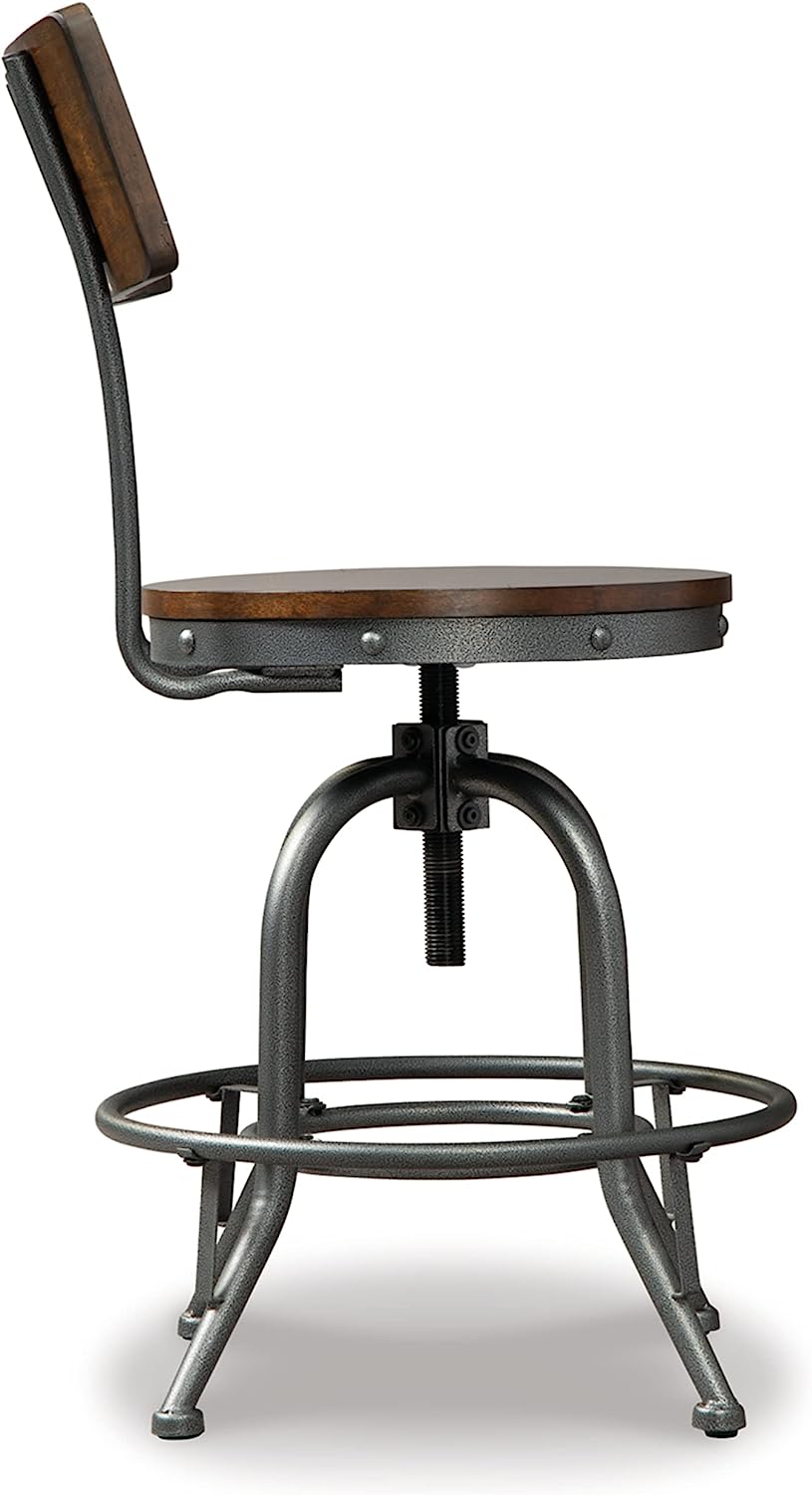 Signature Design By Ashley D284-224 Odium Brown Adjustable Counter ...