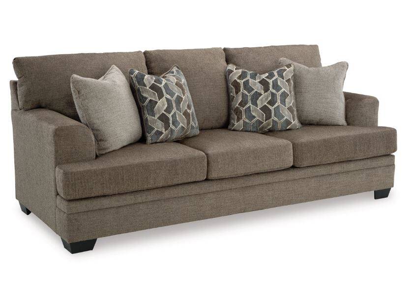 Signature Design By Ashley® 5950538 Stonemeade Nutmeg Sofa With 4 Throw ...