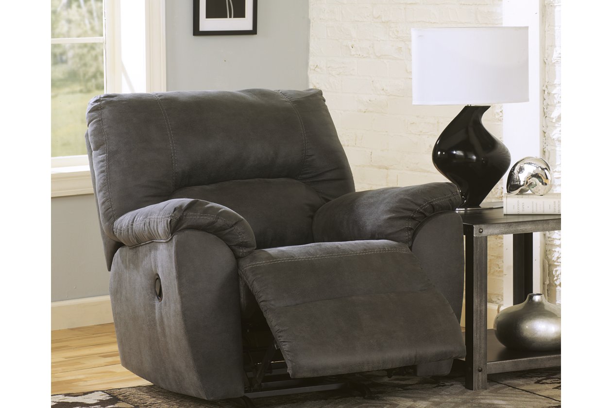 Signature Design By Ashley® 2780125 Tambo Pewter Rocker Recliner at ...