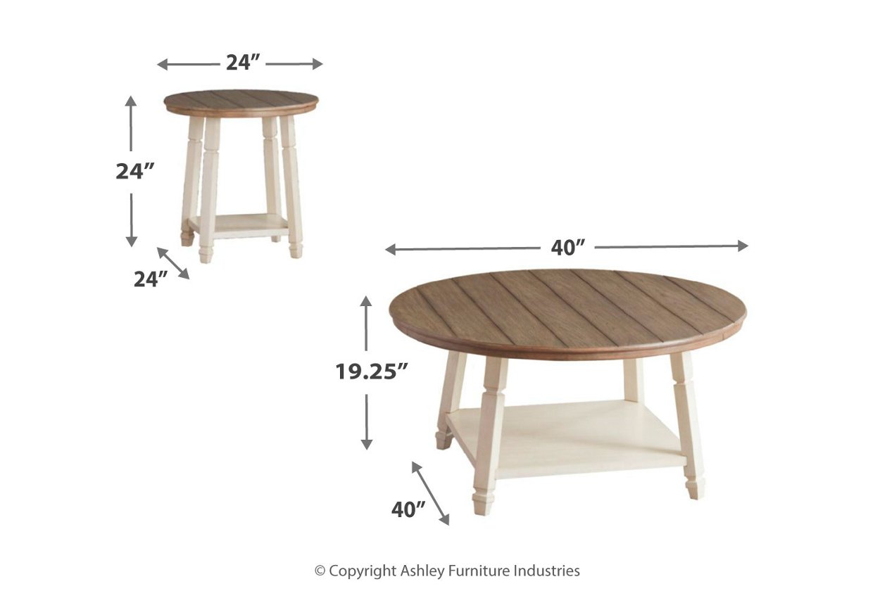 Signature Design By Ashley® T377-13 3-Piece Bolanbrook Two-Tone Table ...