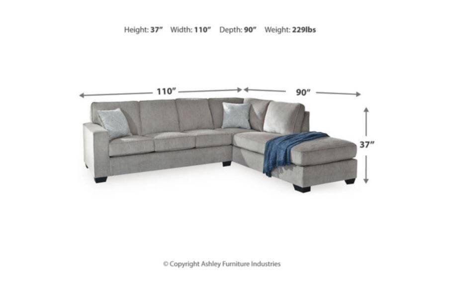 Signature Design By Ashley® 87214S2 Altari Alloy 2-Piece Sectional ...