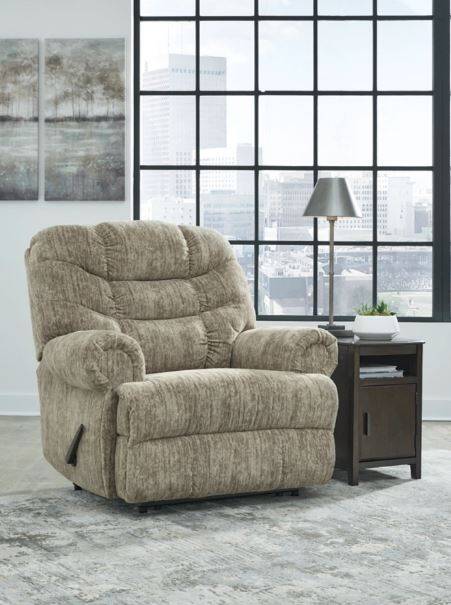 Signature Design By Ashley® 6380329 Movie Man Taupe Manual Recliner at ...