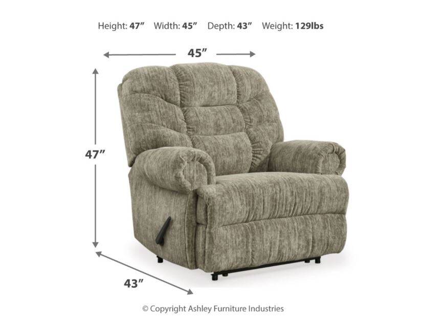 Signature Design By Ashley® 6380329 Movie Man Taupe Manual Recliner at ...