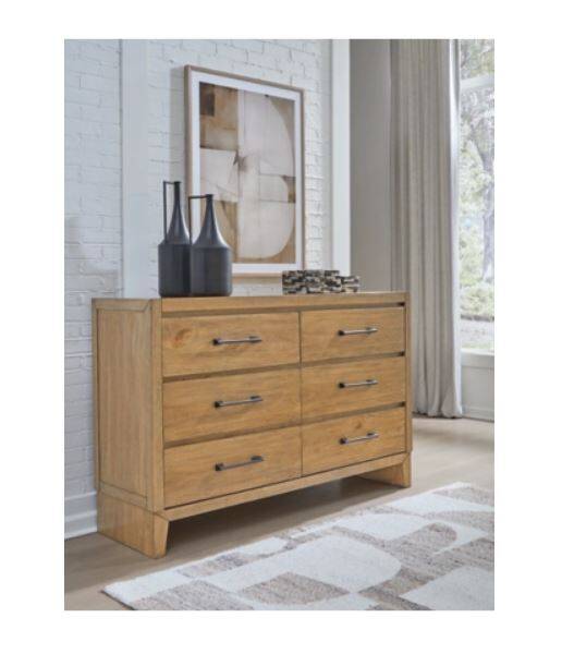 Signature Design By Ashley® B833-31 Sherbana Light Brown 6-Drawer ...