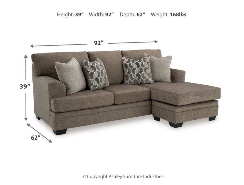Signature Design By Ashley® 5950518 Stonemeade Nutmeg Sofa With Chaise ...