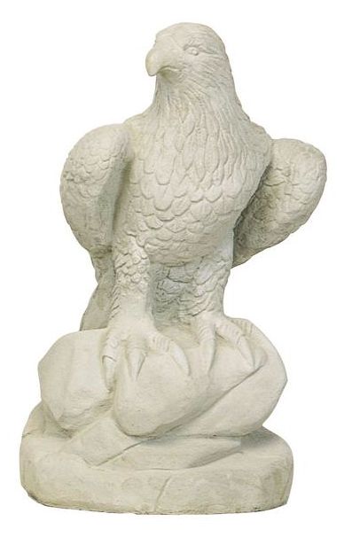 Athens Stonecasting 19-3280NAT 20-Inch Natural Eagle Garden Statue at ...