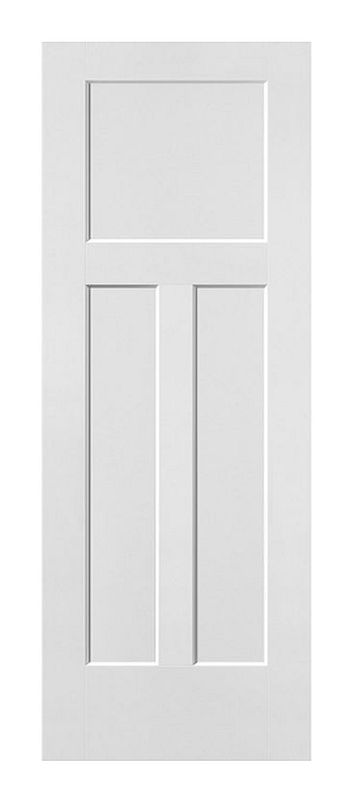 Masonite 2/6X6/8 LH 30-Inch X 80-Inch Hollow Core 3-Panel Shaker Left ...