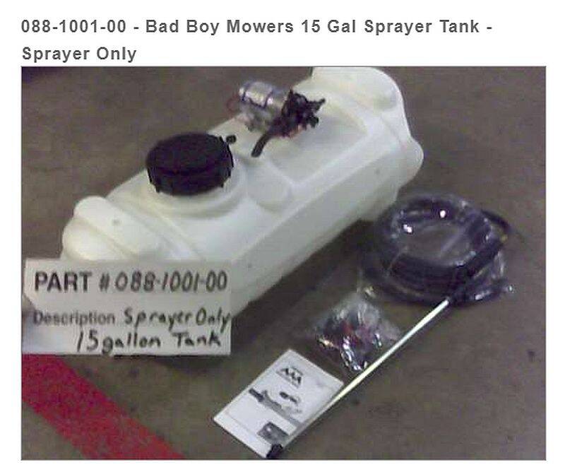 BAD BOY MOWERS 088-1001-00 15-Gallon Sprayer Tank, Sprayer Only at ...