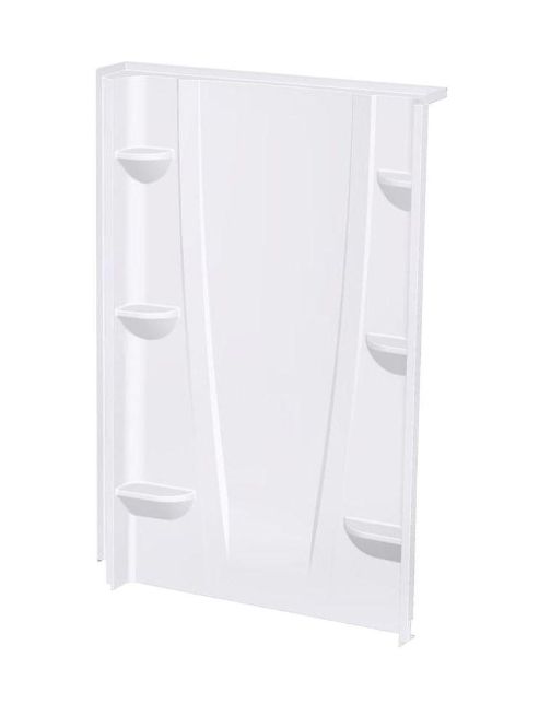 AQUATIC 4874CBW-AW 8 x 48 x 74-Inch White 1-Piece Direct-To-Stud Shower ...