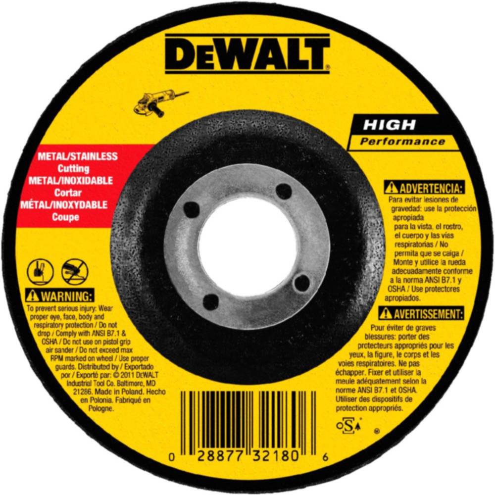 DeWALT® DW8427 Z 7-Inch Type 27 Hp Metal Cutting Wheel at Sutherlands