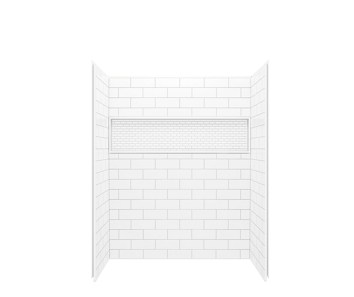 BOOTZ Z041-6000-00 Nextile 60 x 30 x 74-Inch White Composite Alcove ...