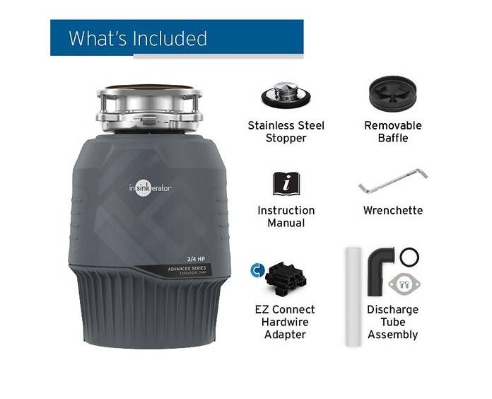 InSinkErator® 80021-ISE Evolution® Advanced Series Garbage Disposal, 3/ ...