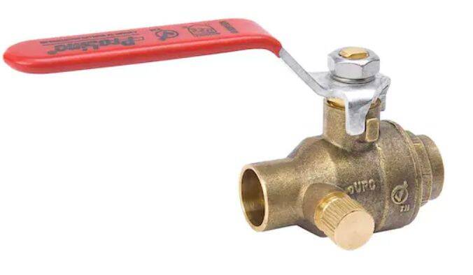 B & K 107-553HN ProLine 1/2-Inch X 1/2-Inch, Solder Brass, Stop And ...