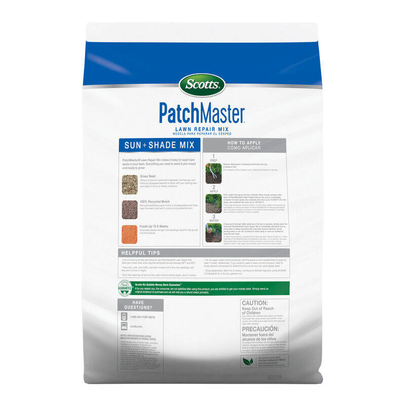 Scotts® SI14902 PatchMaster® Sun And Shade Mix Grass Seed, 4-3/4-Pound ...