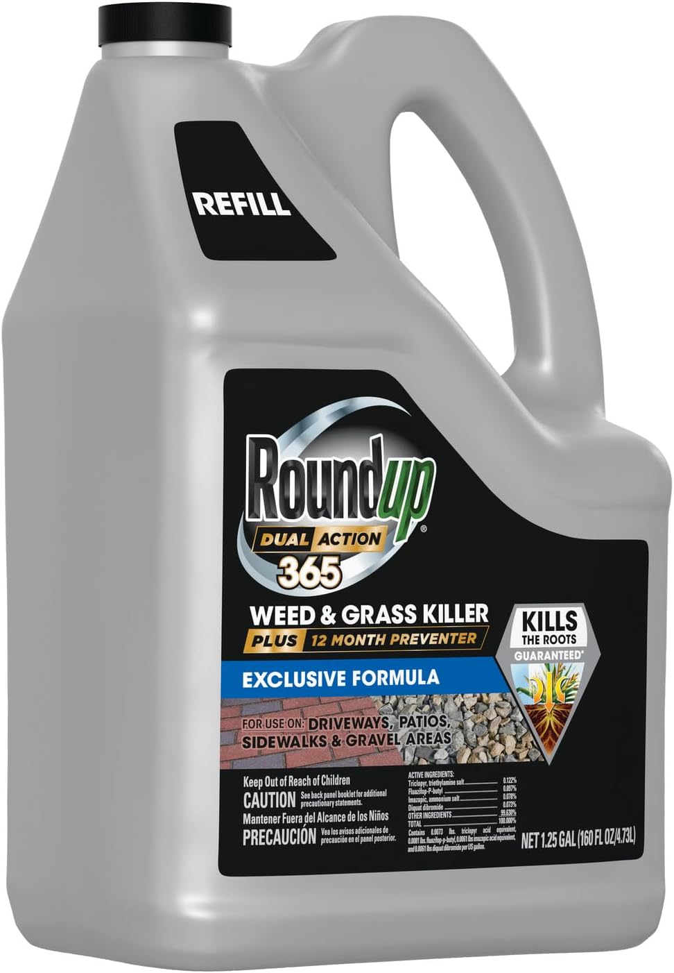 Roundup MS5377204 1-1/4 Gallon, Dual Action 365 Weed And Grass Killer ...