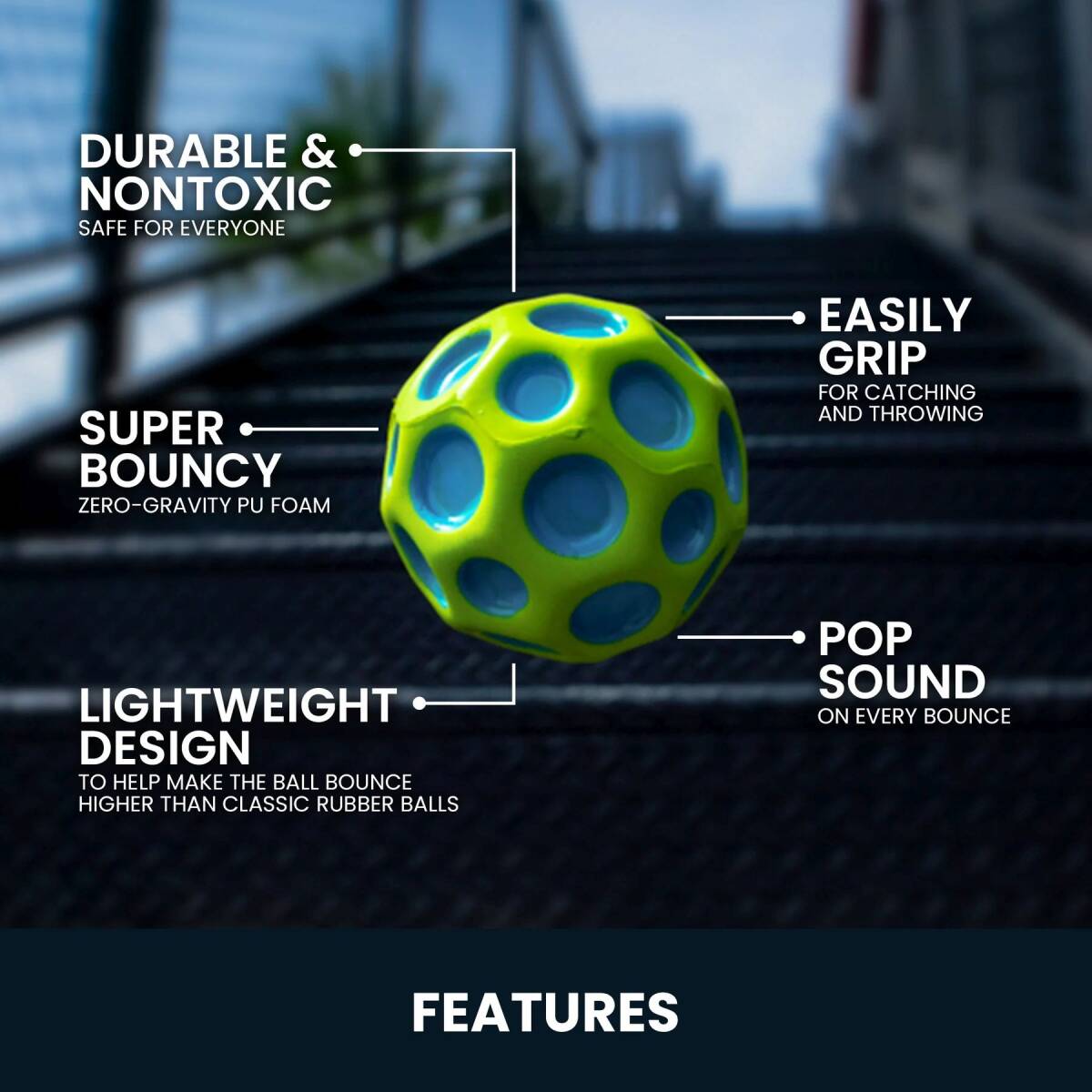Waboba® DSWAB329C99A Waboba Hyper Bouncing Martian Moon Ball Assorted ...