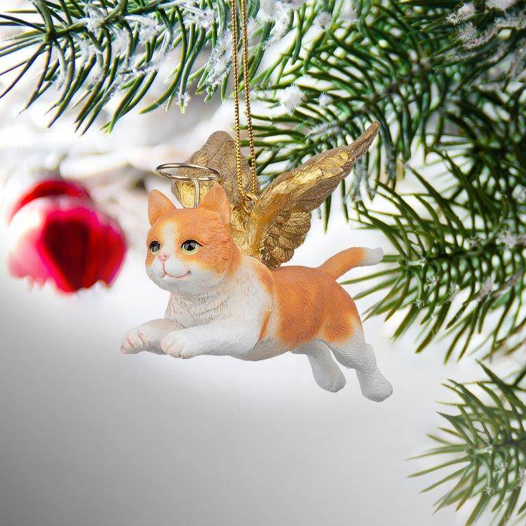 design TOSCANO JH170738 Angel Orange Tabby Cat Ornament #2679355 at ...