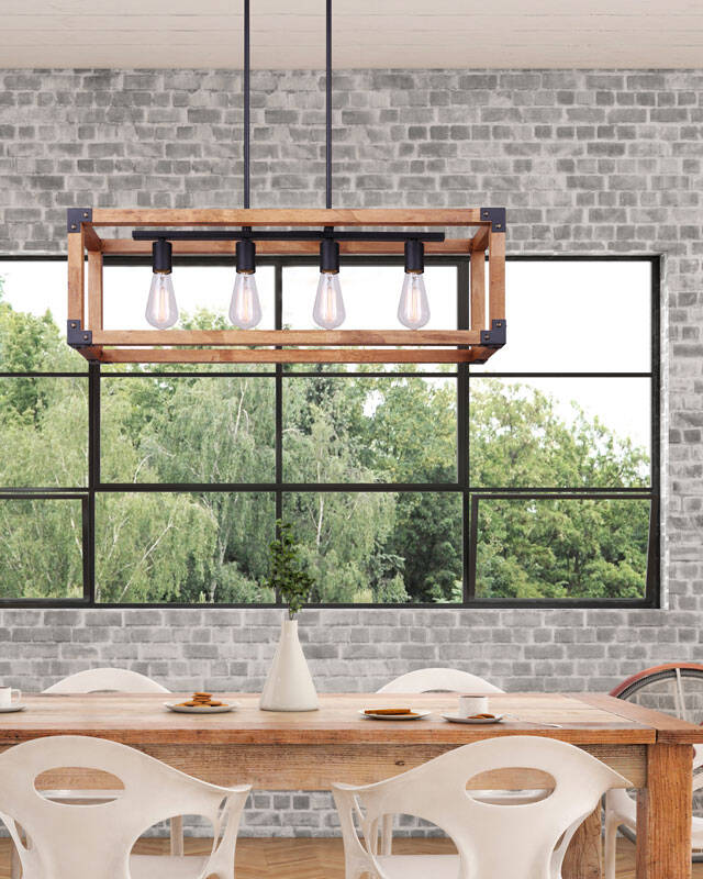 Harmonized Home by Canarm® ICH756A04BKW32 4-Light Rectangular Matte ...