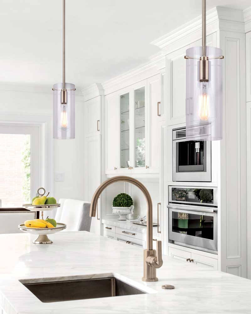 Harmonized Home by Canarm® IPL759A01GD 4-3/4 x 16-7/8 To 58-7/8-Inch 1-Light Gold Joni Pendant ...