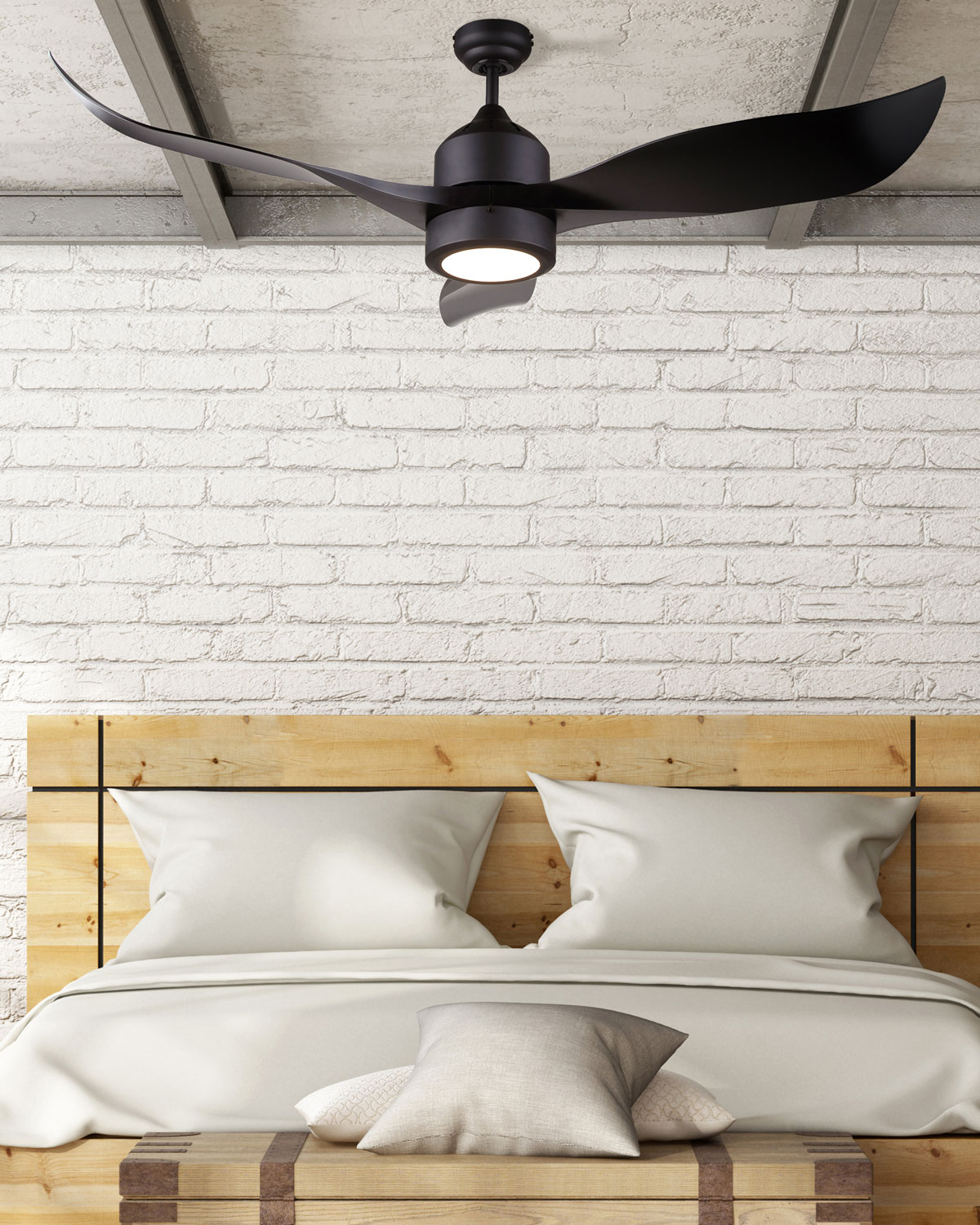 CANARM CF52AR23BK Harmonizedhome 52-Inch Aria II Black LED Ceiling Fan ...