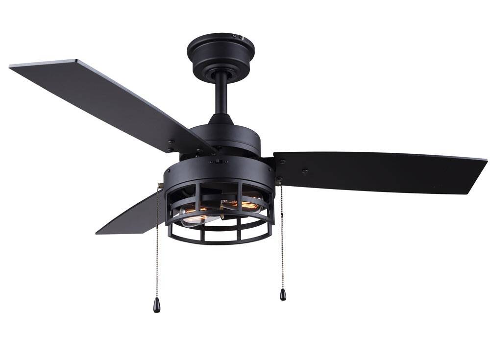 Harmonized Home by Canarm® CF42ATT3BK ATTLEY 42-Inch Matte Black Indoor ...