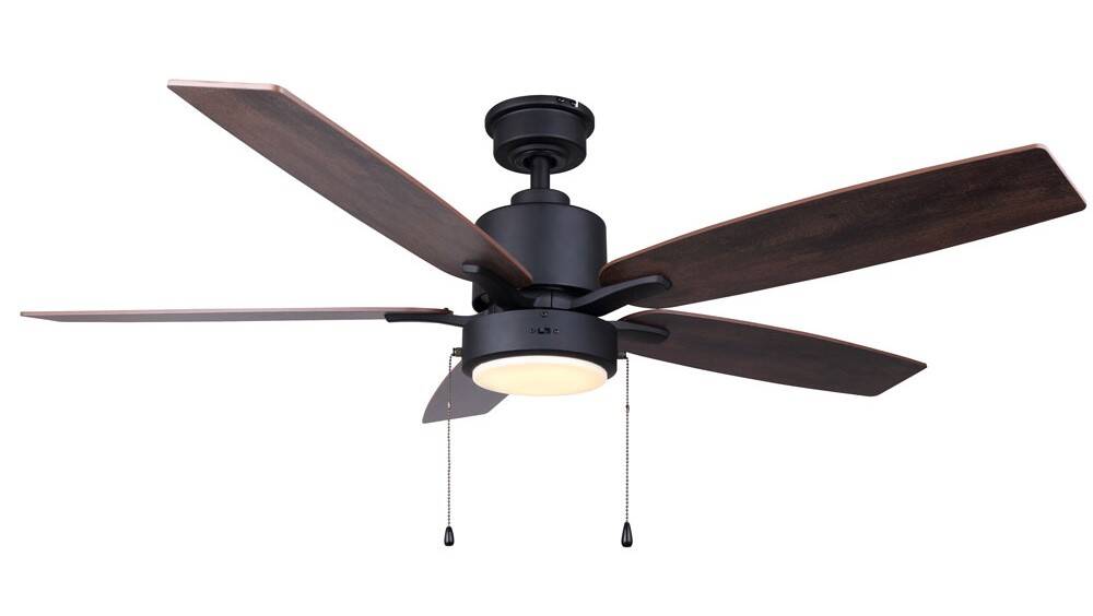 Harmonized Home by Canarm® CF52FER5BK FERRAN 52-Inch Matte Black Indoor ...