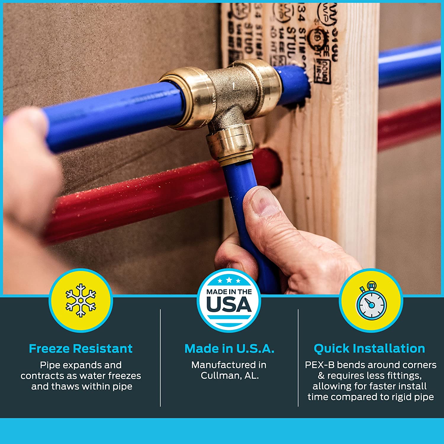 SharkBite™ U880B300 1-Inch X 300-Foot Blue PEX- B Pipe at Sutherlands