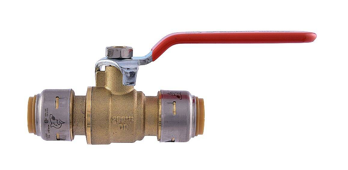SharkBite™ UR22222 1/2-Inch SharkBite™ Brass Body Push-Fit Ball Valve ...