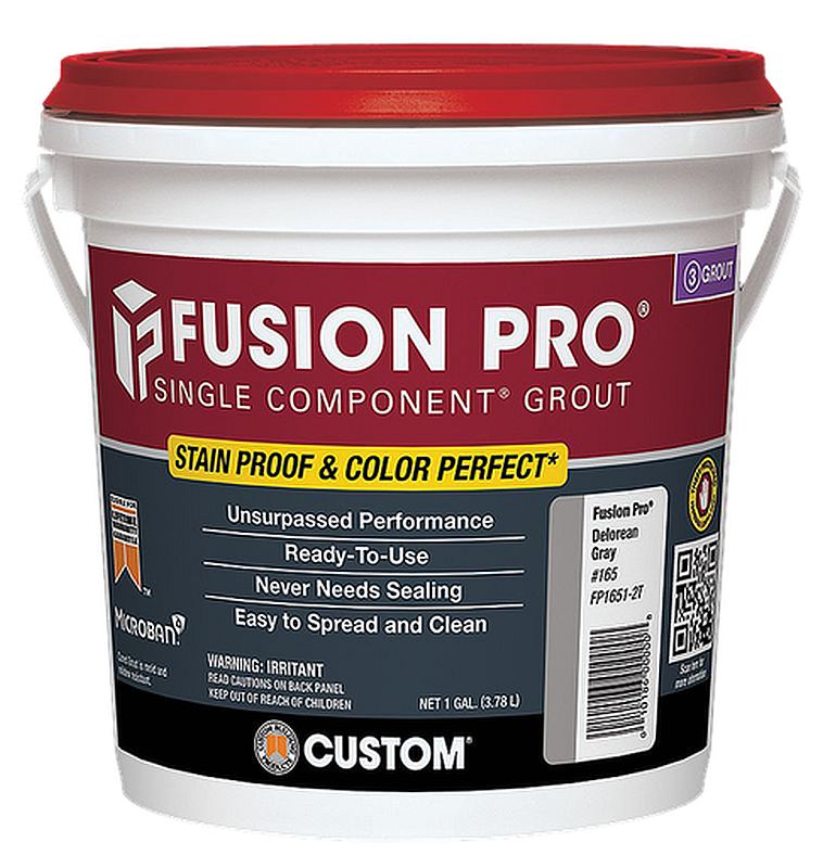 CUSTOM FP1651-2T 1-Gallon Gray Characteristic Fusion Pro Grout at ...