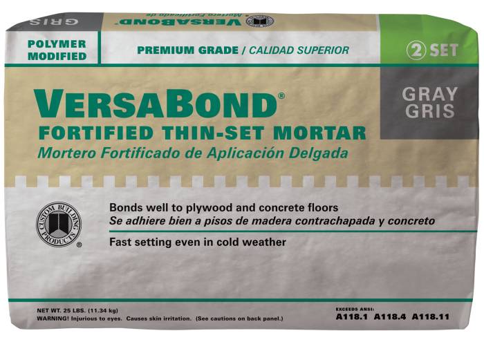 CUSTOM MTSG25 25-Pound Gray VersaBond Fortified Thin-Set Mortar at ...