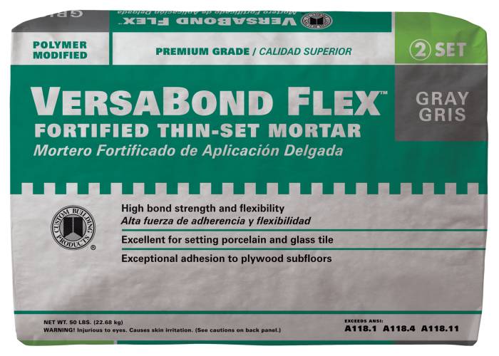 CUSTOM VBFG50 Versabond Flex Thin-Set Mortar Gray at Sutherlands
