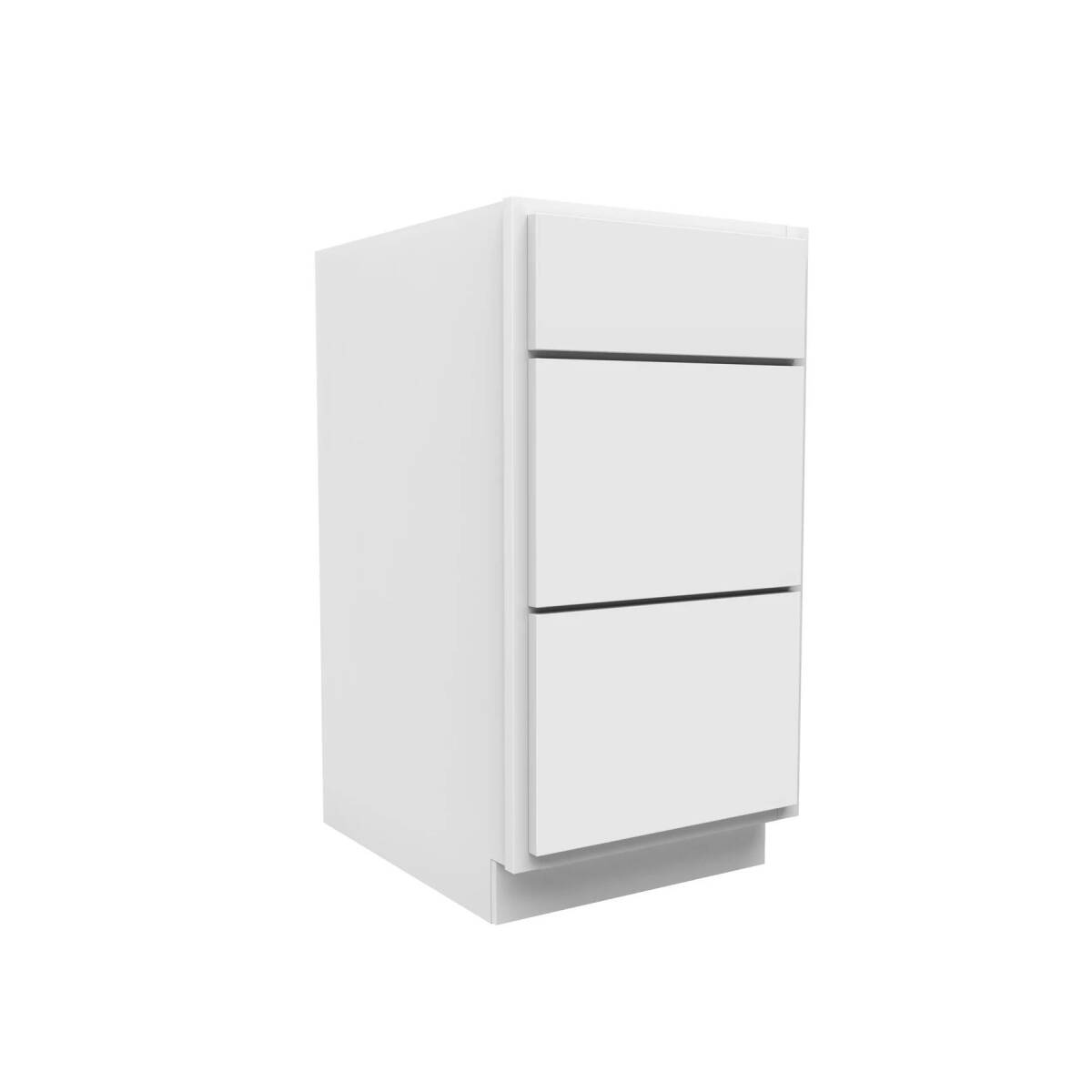 CNC L10-DB18 18-Inch, White, Luxor, Three Drawer Base Cabinet at ...