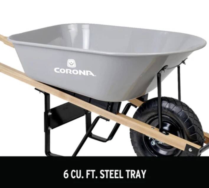 CORONA WB 13060 6-Cubic Foot Wheelbarrow With Pneumatic Tire at Sutherlands
