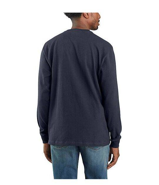 Carhartt® K231 HGY Heather Gray Logo Long Sleeve Men's T Shirt, L at ...