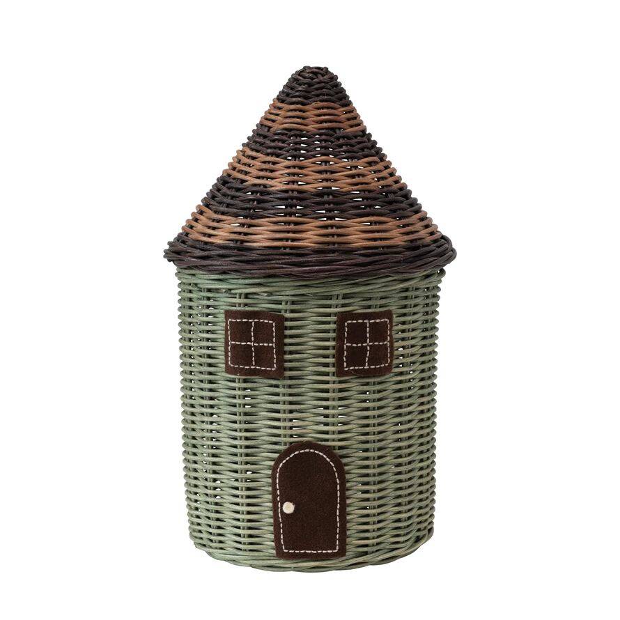 Sutherlands DF5378 Round Rattan House Basket With Lid at Sutherlands