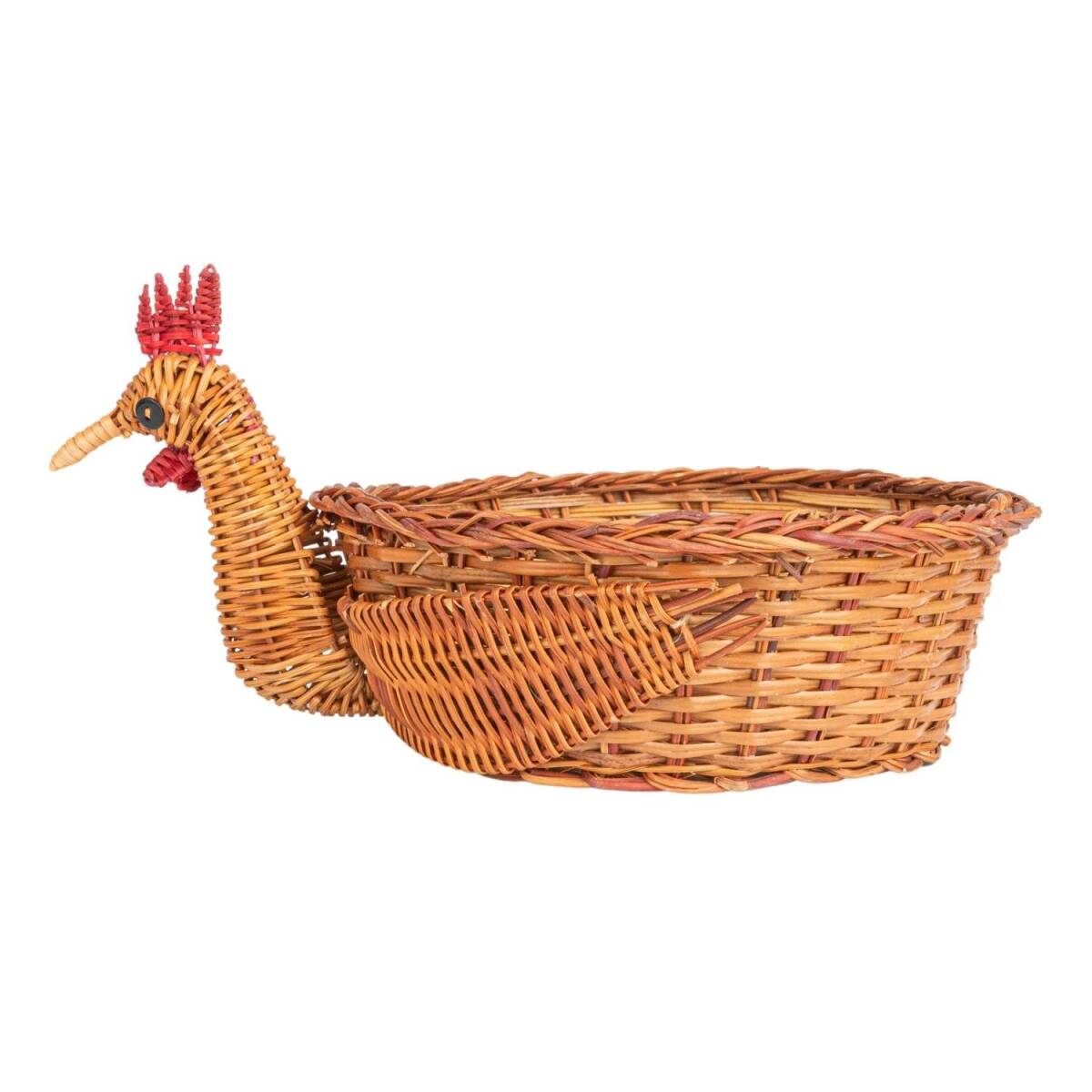 Sutherlands DF9362 Natural Woven Fern Chicken Shaped Basket at Sutherlands