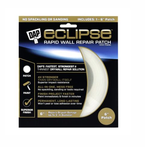 DAP® 7079809165 6-Inch Eclipse White Rapid Wall Repair Patch at Sutherlands