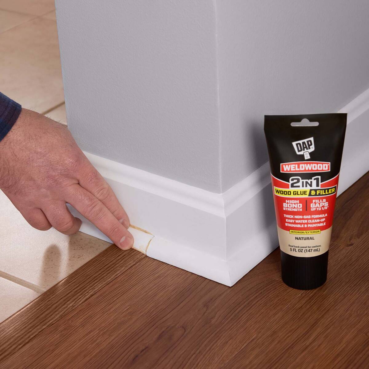 DAP® 7079800484 5-Ounce 2 in 1 Wood Glue And Filler, Natural Color at ...