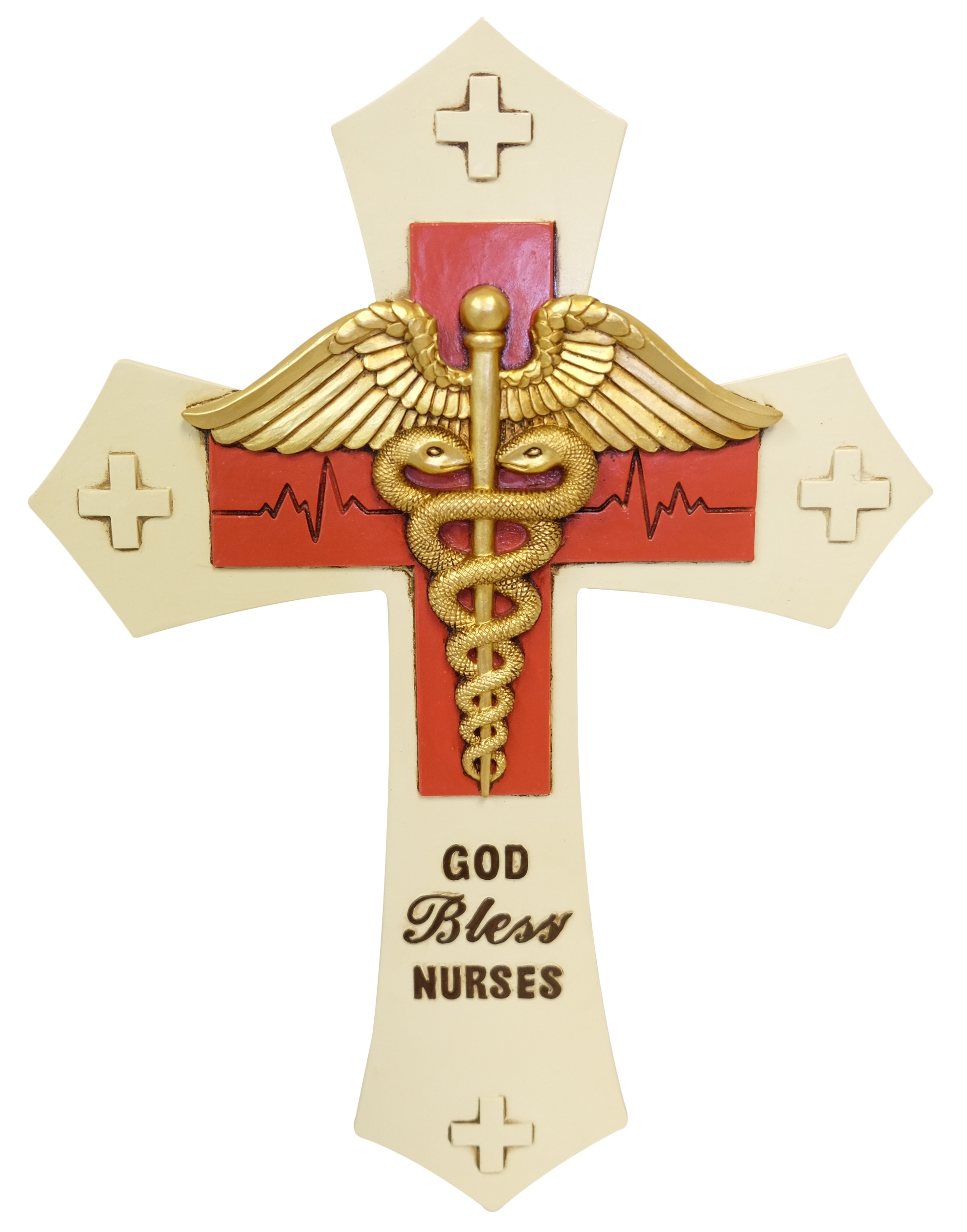 De Leon Collections 14528 9 x 12-Inch God Bless Nurses Cross at Sutherlands