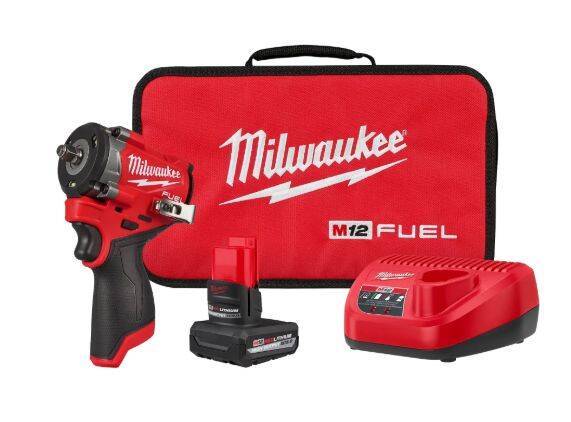 Milwaukee® 2562-21 M12 FUEL™ Stubby 3/8-Inch Impact Wrench Kit #4446480 ...