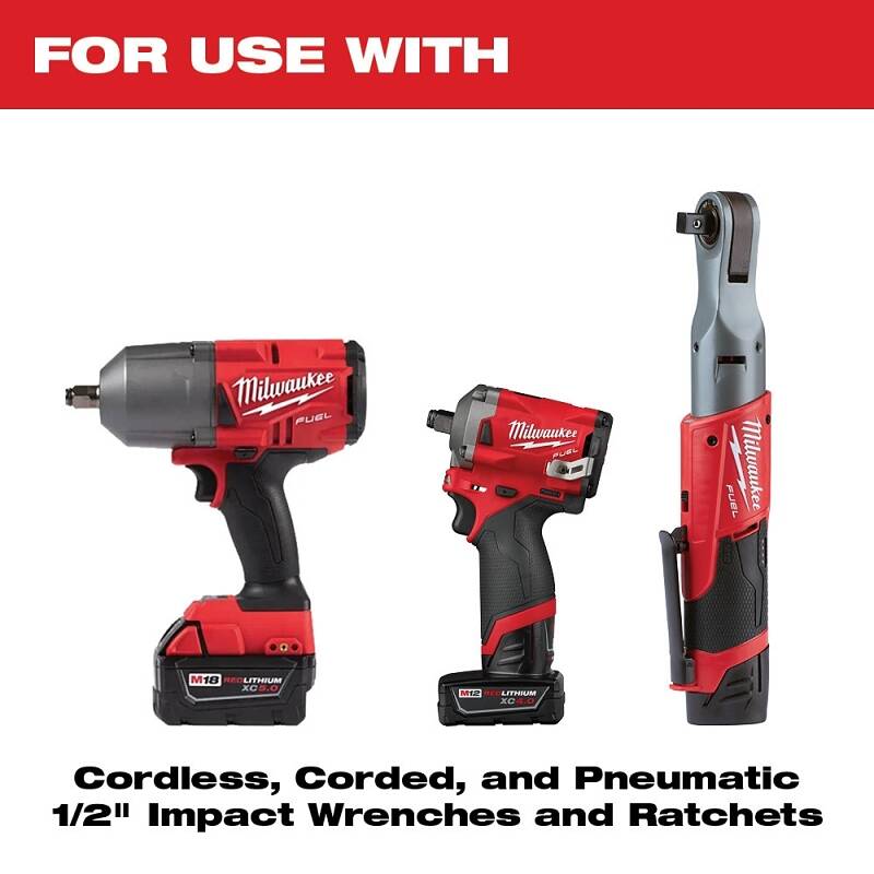 Milwaukee® 49-66-6802 SHOCKWAVE™ Impact Duty Socket 1/2-Inch Drive SAE ...
