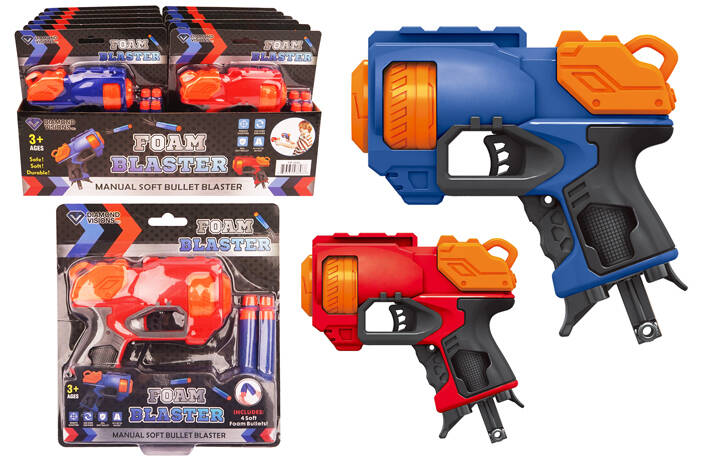 Diamond Visions TM-3696 5-Piece Foam Dart Soft Bullet Blaster Toy Gun ...