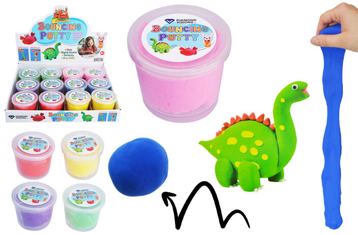 Diamond Visions TM-3052 Modeling Clay Bouncing Putty, Assorted Colors ...