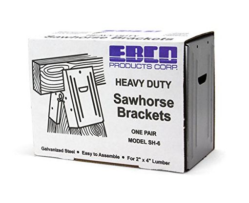 EBCO SH-6 Galvanized Steel Heavy Duty Sawhorse Bracket, 2-Pack at ...